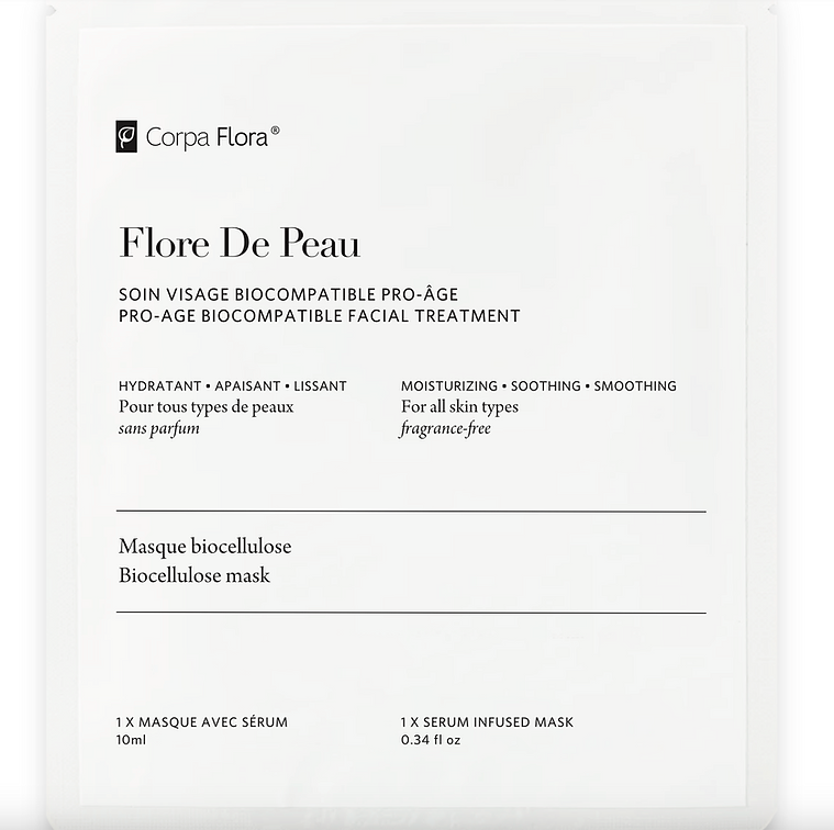 FLORE DE PEAU facial biocellulose mask CORPA FLORA | Loshen & Crem